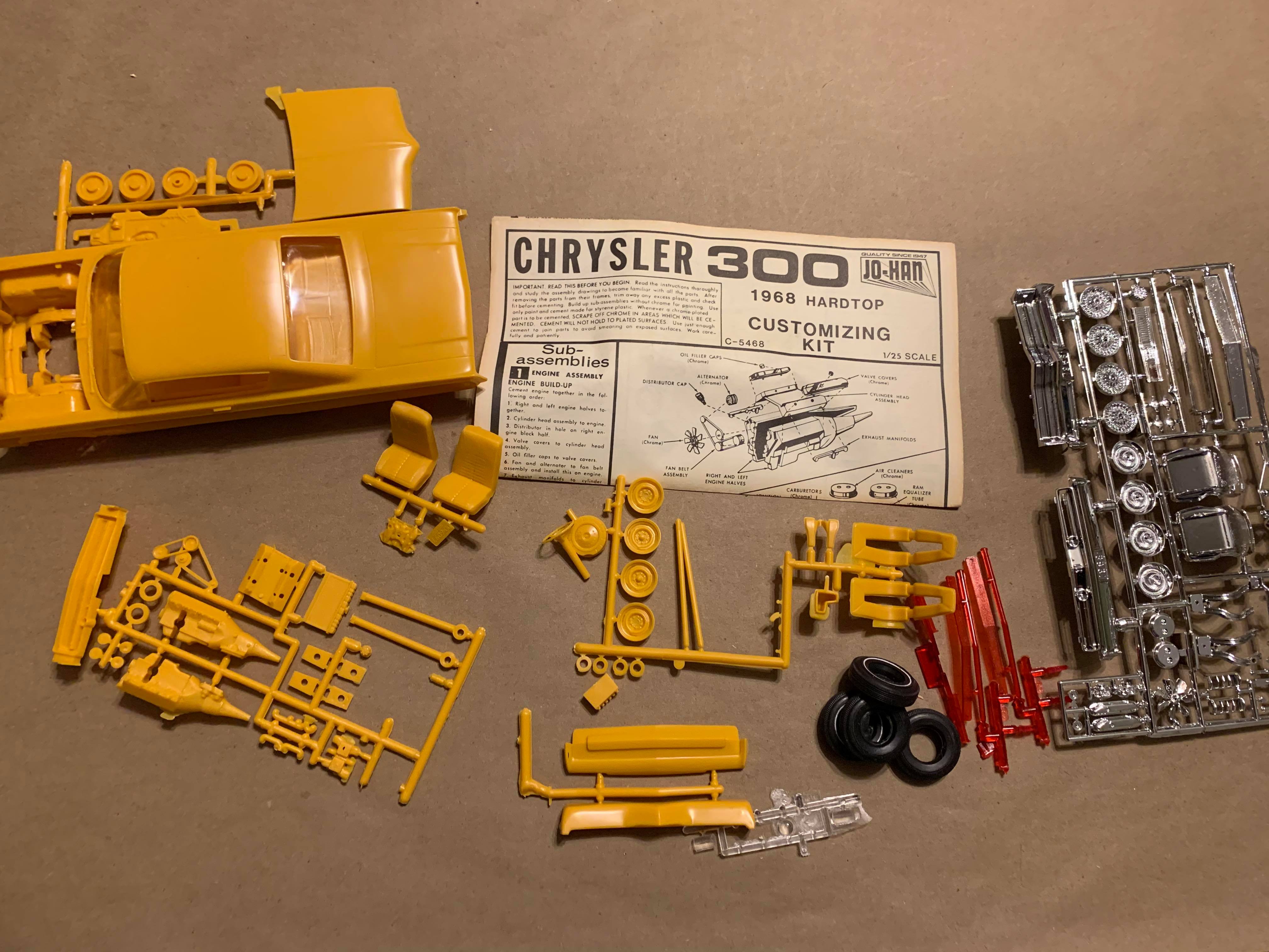 X-RAY: 1968 Chrysler 300 Hardtop Customizing Kit 1/25, Jo-Han | The ...