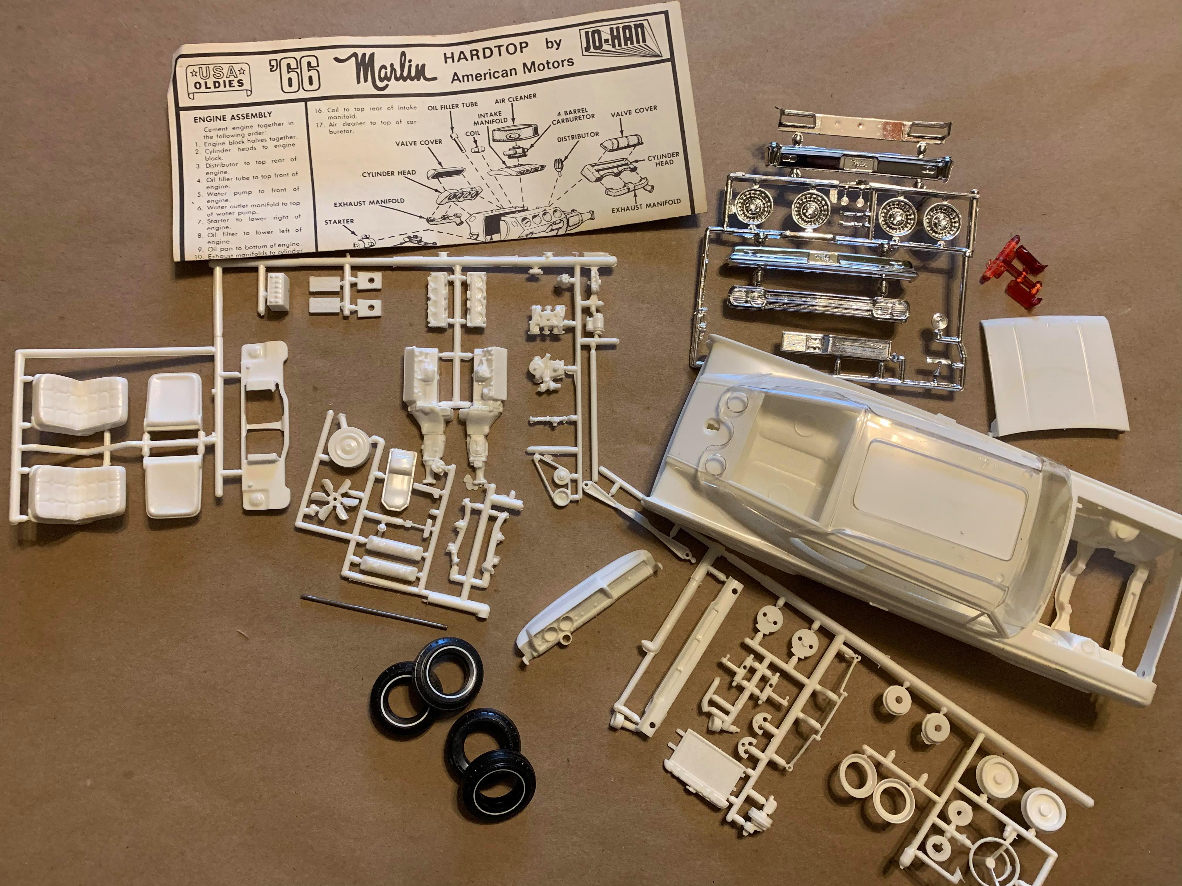 X-RAY: ☼RARE☼ 1966 AMC Marlin 1/25, Jo-Han | The Model Car Showroom